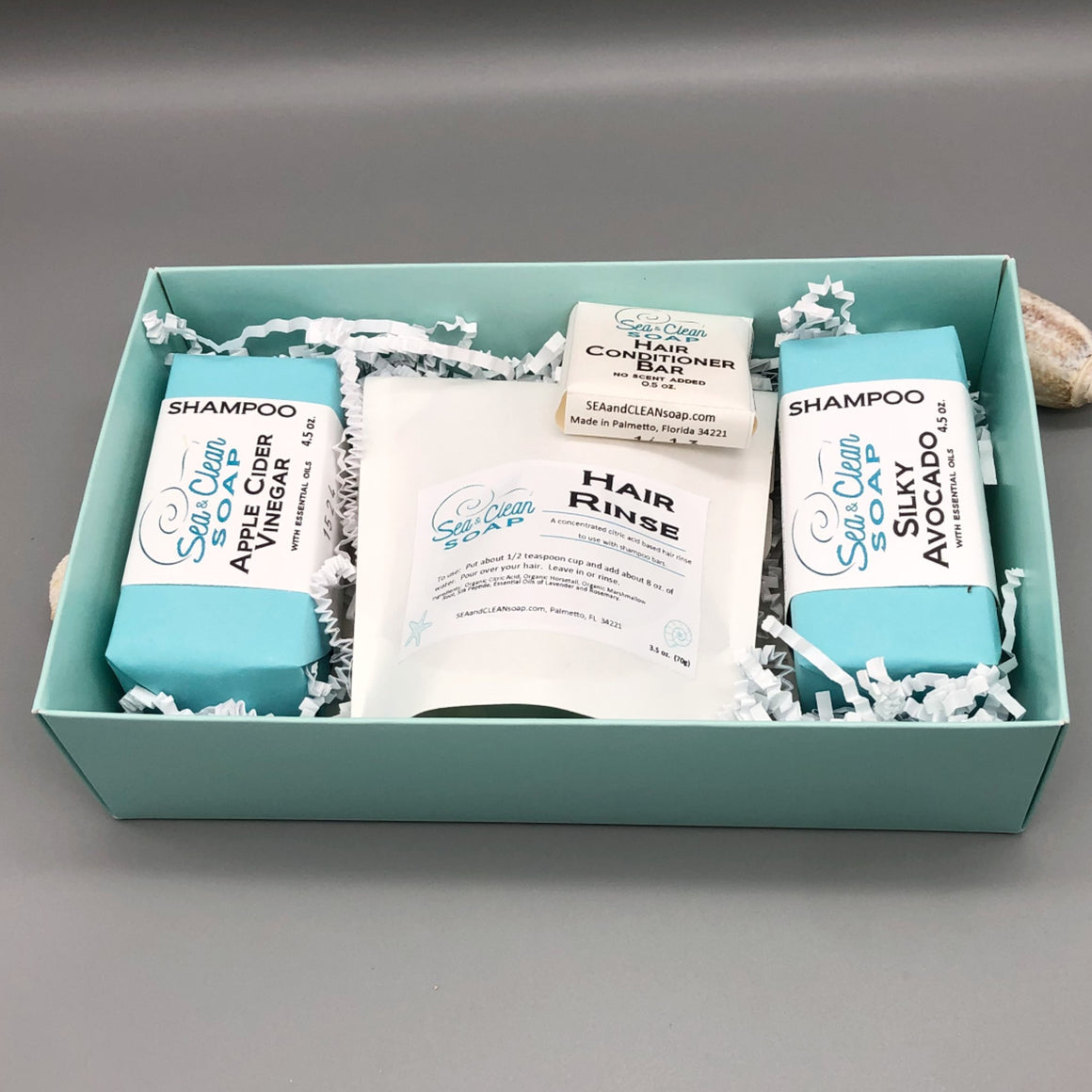 Natural Shampoo Bar Gift Box | SEA and CLEAN Soap